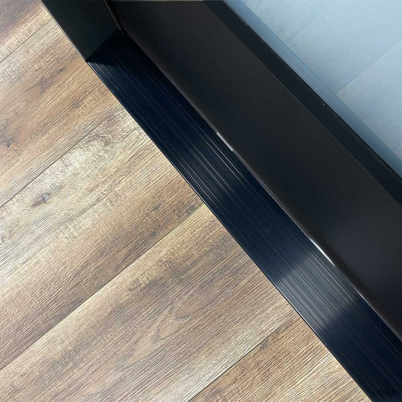1 Lite Offsite Acid Etch Fiberglass Door Black | AAA Distributor