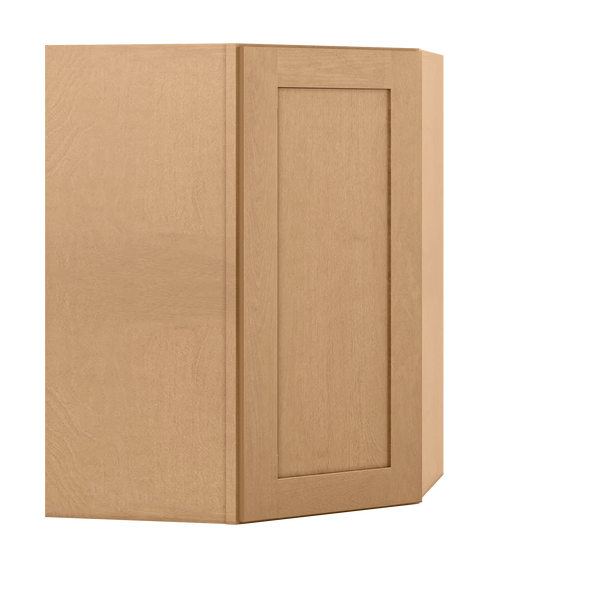 Shaker Toffee Diagonal Corner Kitchen Cabinet - 27"W x 36"H