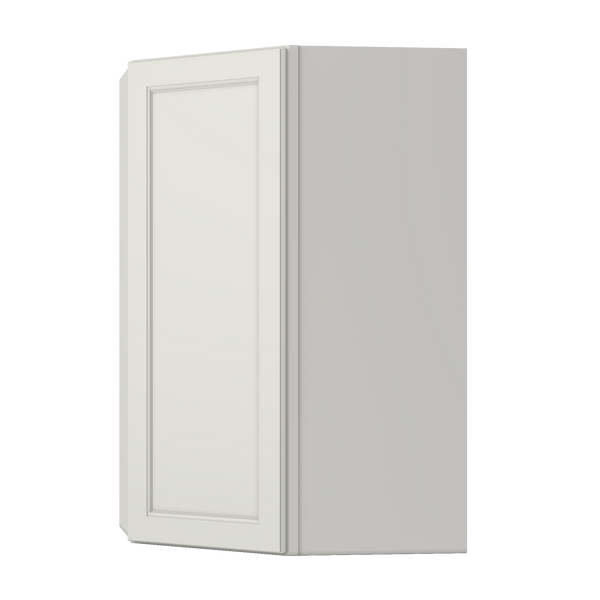 Milan Pearl Diagonal Corner Kitchen Cabinet - 27"W x 42"H x 15"D